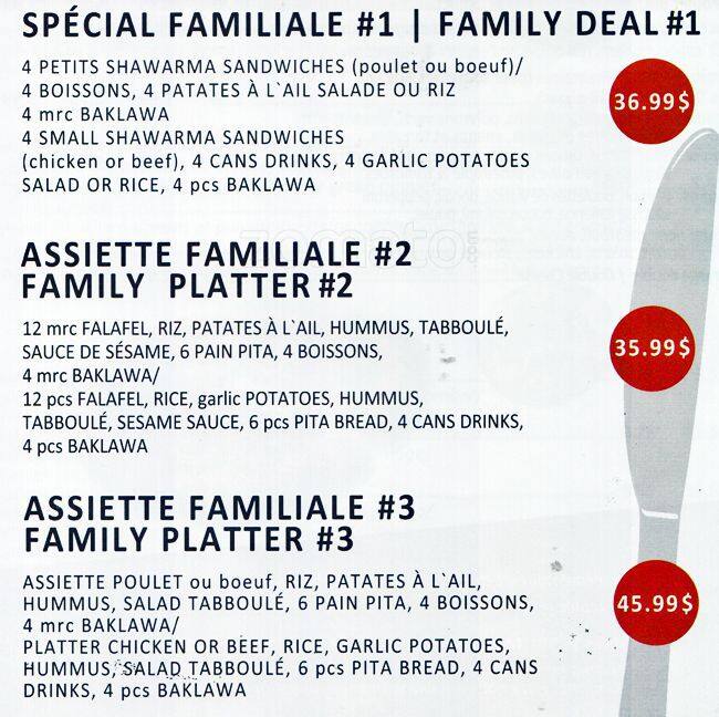 Menu at Chez Villa - Buckingham pizzeria, Gatineau, 486B Ave. de Buckingham