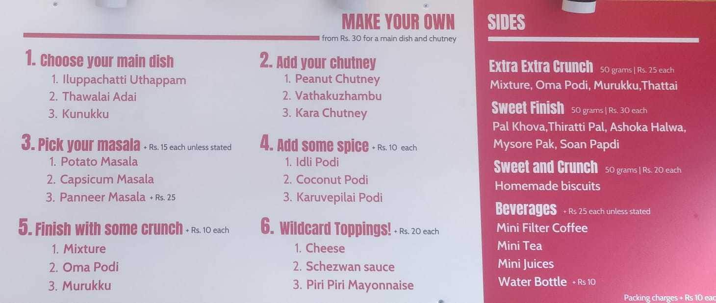 Menu of Iluppa Chatti, T. Nagar, Chennai
