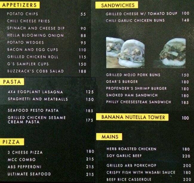 G's Cafe a Quezon City: Foto del Menu con Prezzi - Zomato Filippine