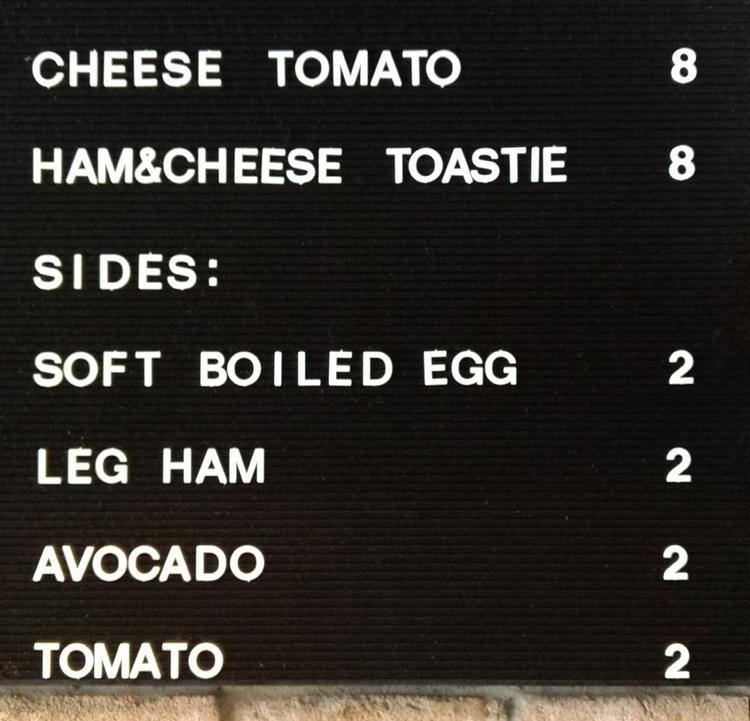 Menu at Whah Whah Coffee, Neutral Bay, 148 Wycombe Rd