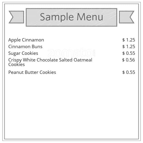 Menu at Bon Bon Bakery, Burnaby