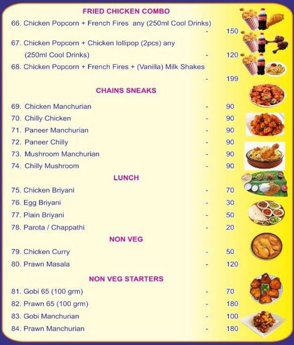 Menu at Nikah Biryani, Puducherry