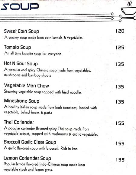 Menu of De' Villa Garden Restro Lounge, Pal Gam, Surat