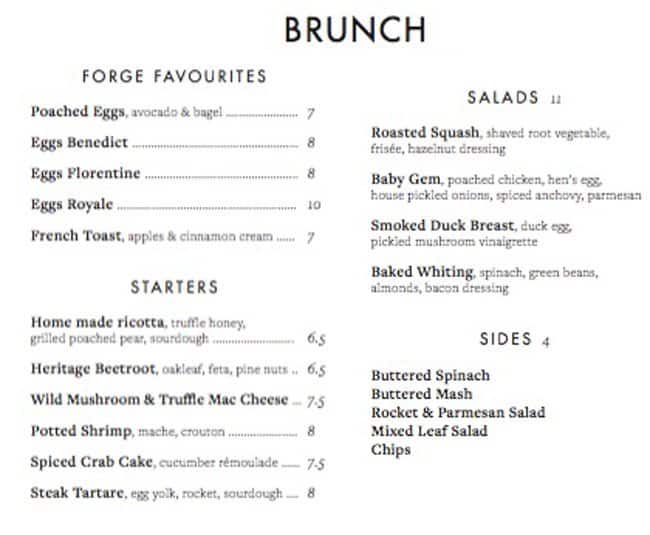 Forge & Co Menu, Menu for Forge & Co, Shoreditch, London - Zomato UK