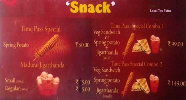 Menu at Spring Potato, Chennai, The Grand Mall