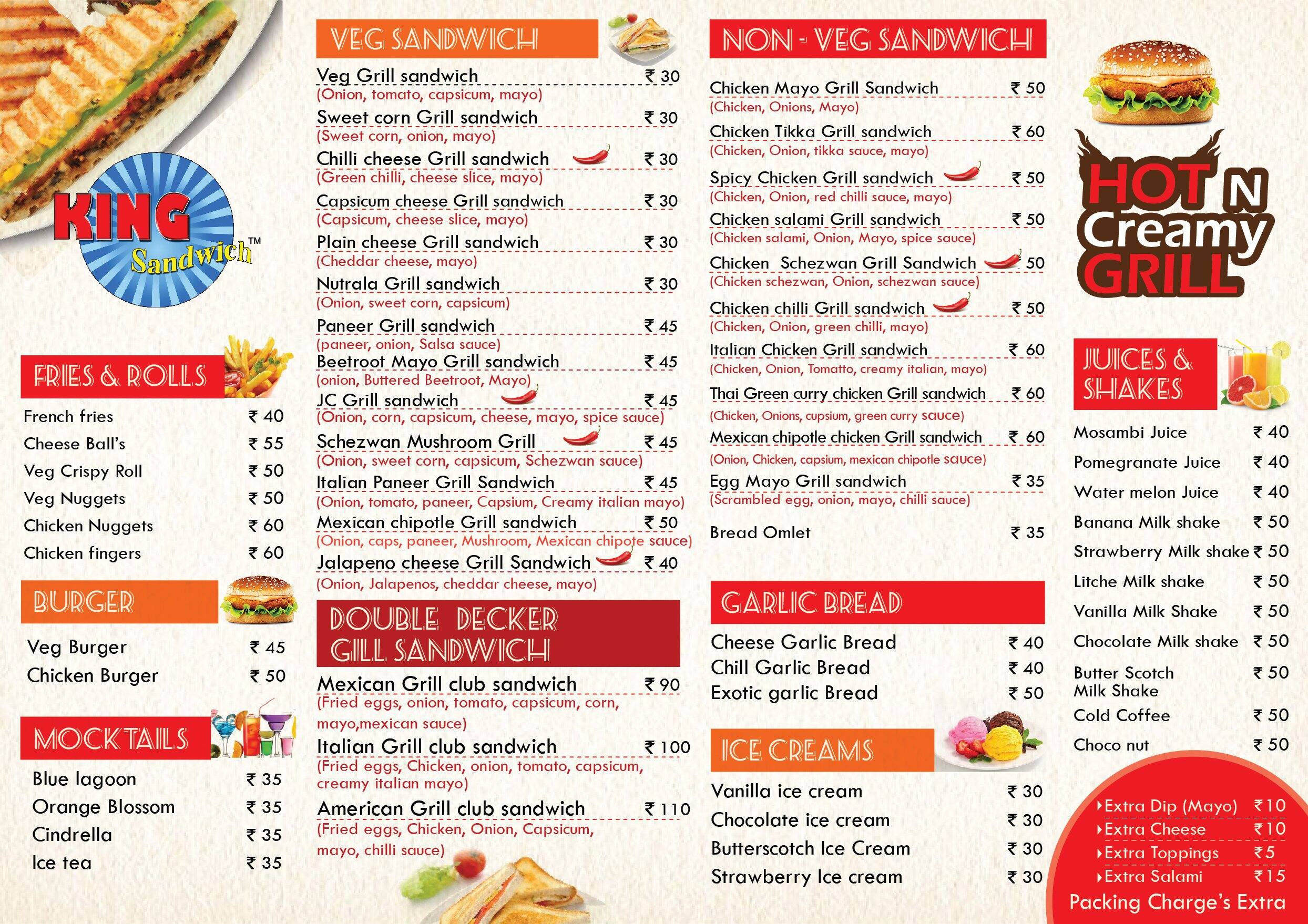 King Sandwich Menu, Menu for King Sandwich, Kodambakkam, Chennai - Zomato
