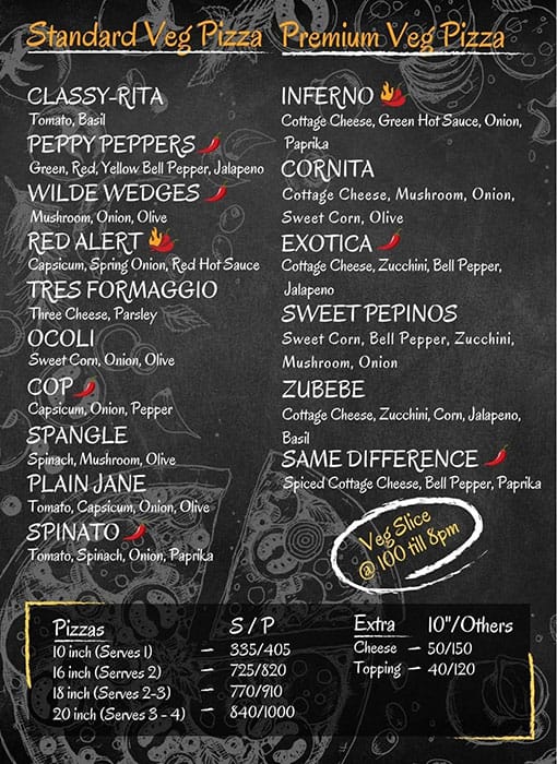 Menu of Largo Pizzeria, Viman Nagar, Pune