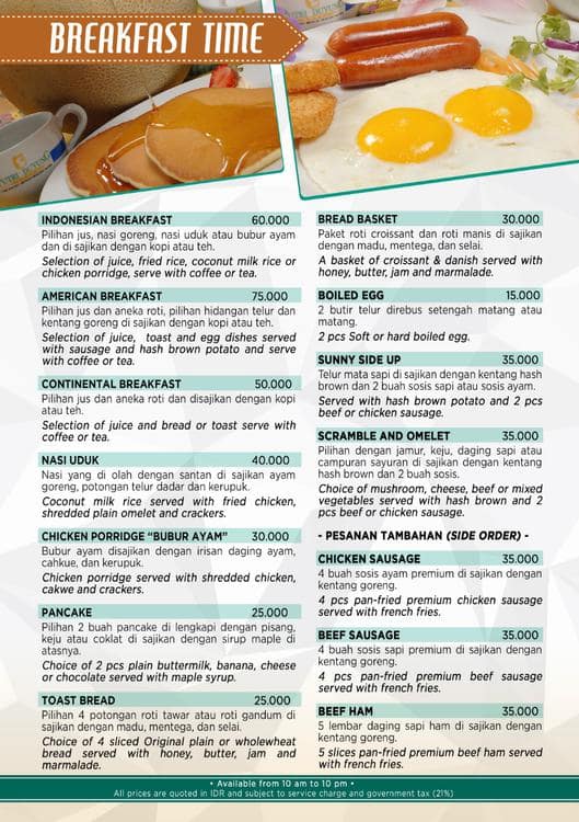 Menu at Nyiur Resto restaurant, North Jakarta, 10