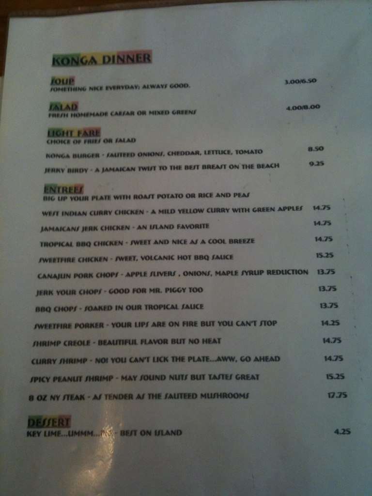 Konga Cafe Menu, Menu for Konga Cafe, Riversdale, Saskatoon ...