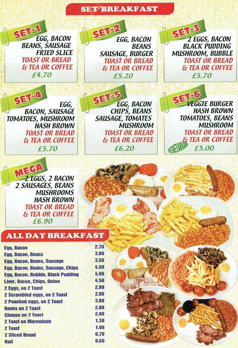 Menu at Poplar Cafe, London