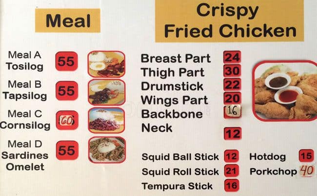 Carta del restaurante Ngohiong Express Dimsum, Mandaue