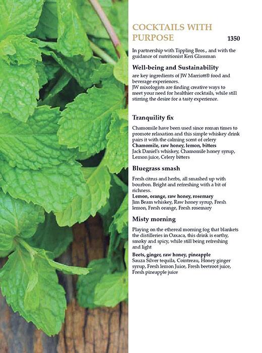 Menu at Mohan Mahal, Jaipur