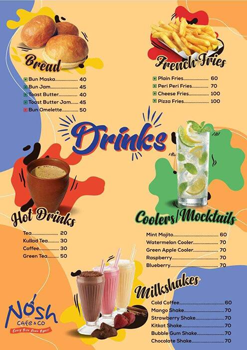 Menu of Richard's Cafe, Undri, Pune