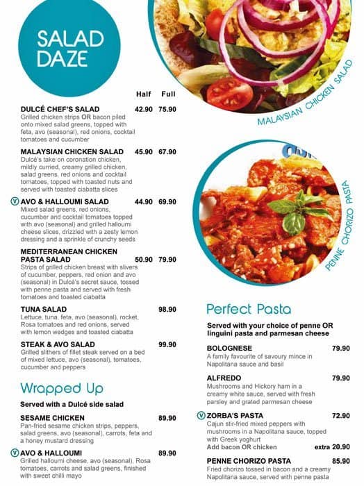Menu at Dulce Cafe, Sandton, Fourways Life Hospital