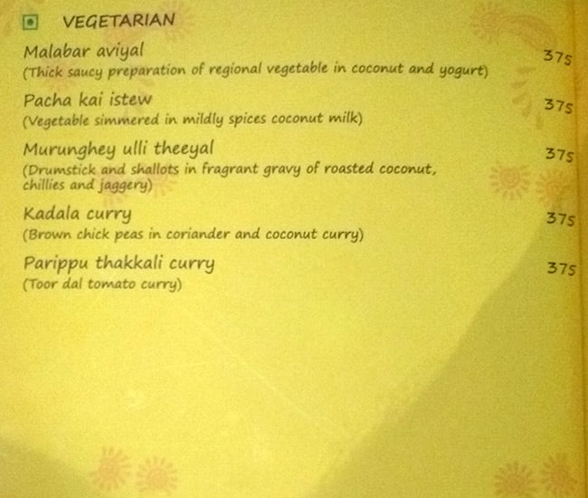 Menu at Malgudi - The Savera, Chennai, 146