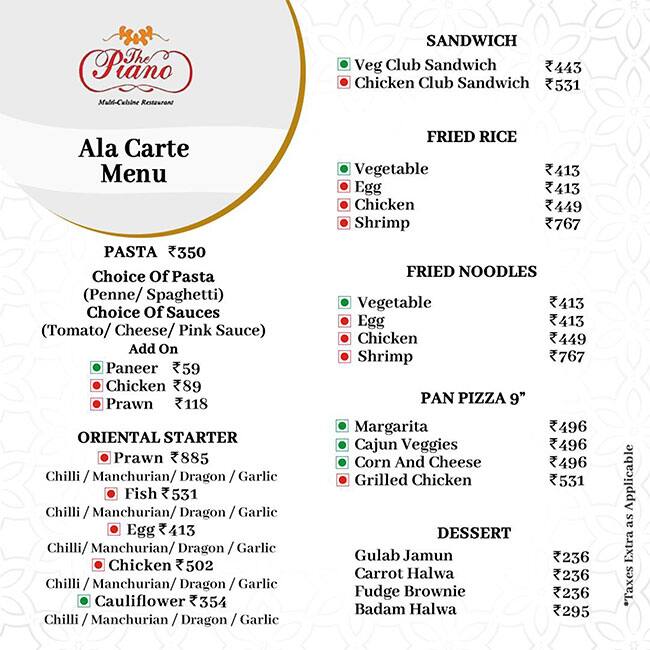 Menu at Malgudi - The Savera, Chennai, 146