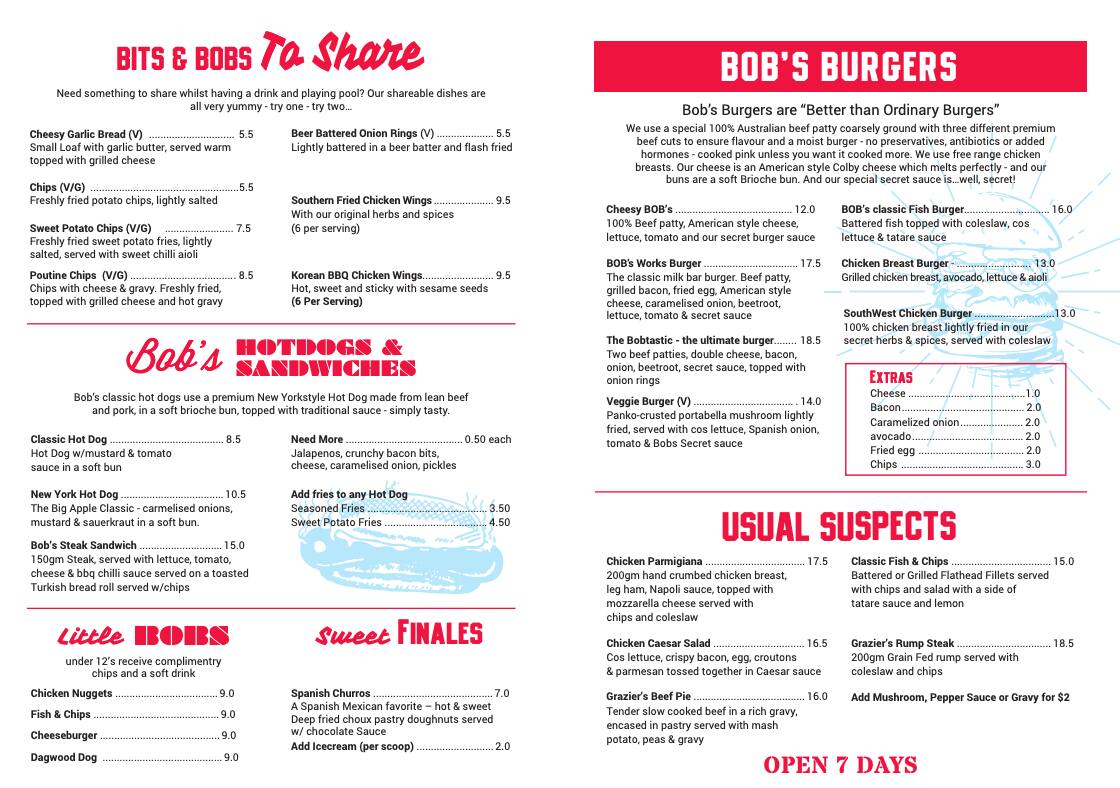 Menu at Albion Charles Hotel pub & bar, Northcote