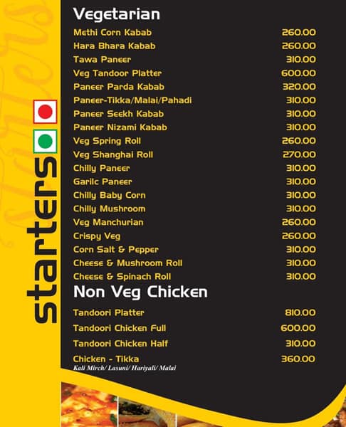 Menu of Machan Restaurant, Wardha Road, Nagpur