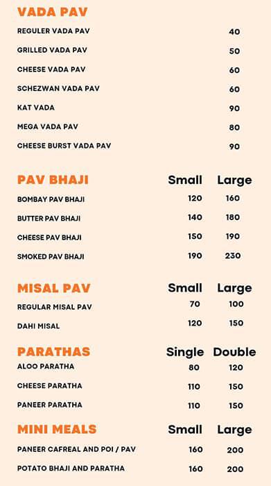 Menu of Mumbai Katta, Panaji, Goa
