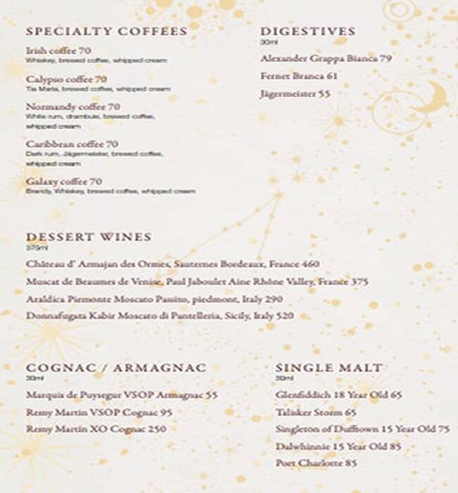 Menu of Suhail - Qasr Al Sarab, Al Gharbia, Abu Dhabi