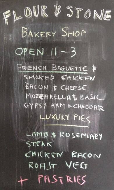 Menu at Flour & Stone desserts, Cape Town