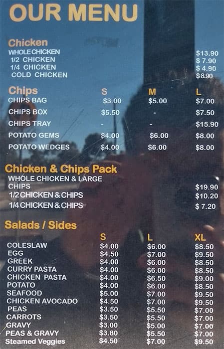 Menu at Charcoal Chicken restaurant, Endeavour Hills, shop 61/98 ...