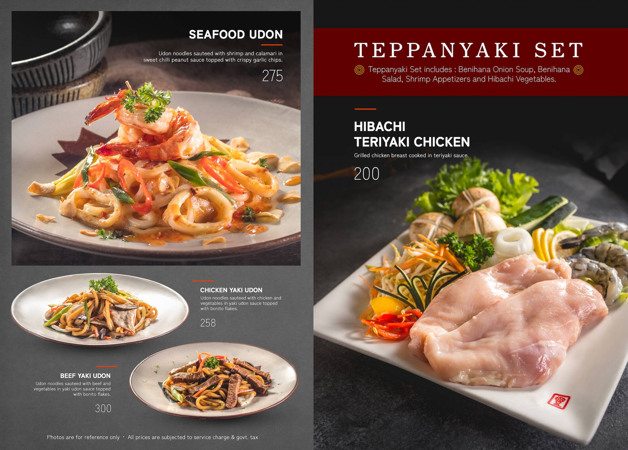 Menu at Benihana The Japanese Steakhouse, Jakarta