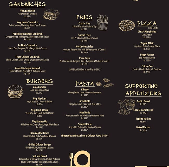 Menu of The Grub Company - TGC, Janakpuri, New Delhi