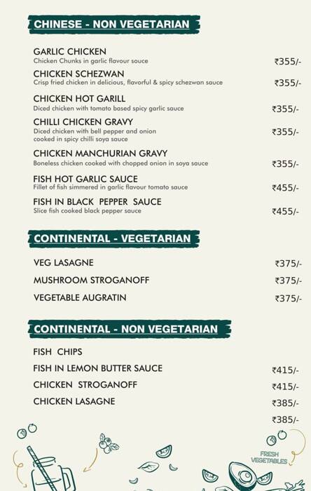 Menu at Cocoon- Eat.Play.Celebrate, Ghaziabad