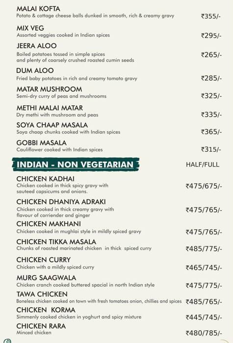 Menu at Cocoon- Eat.Play.Celebrate, Ghaziabad