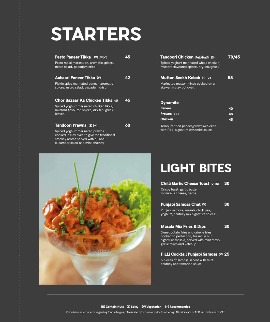 Menu at FiLLi Select - Al Zahia restaurant, Sharjah