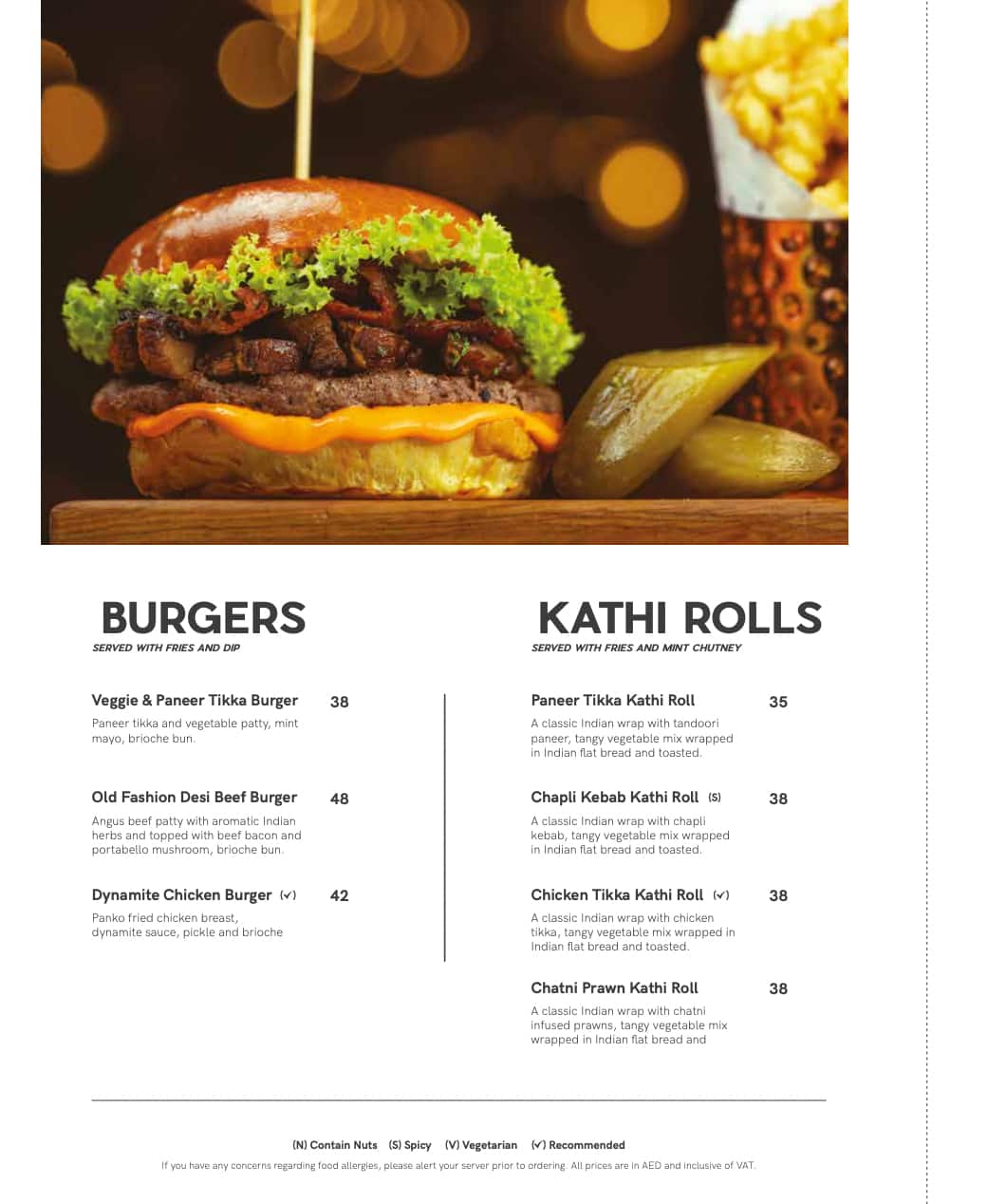 Menu at FiLLi Select - Al Zahia restaurant, Sharjah