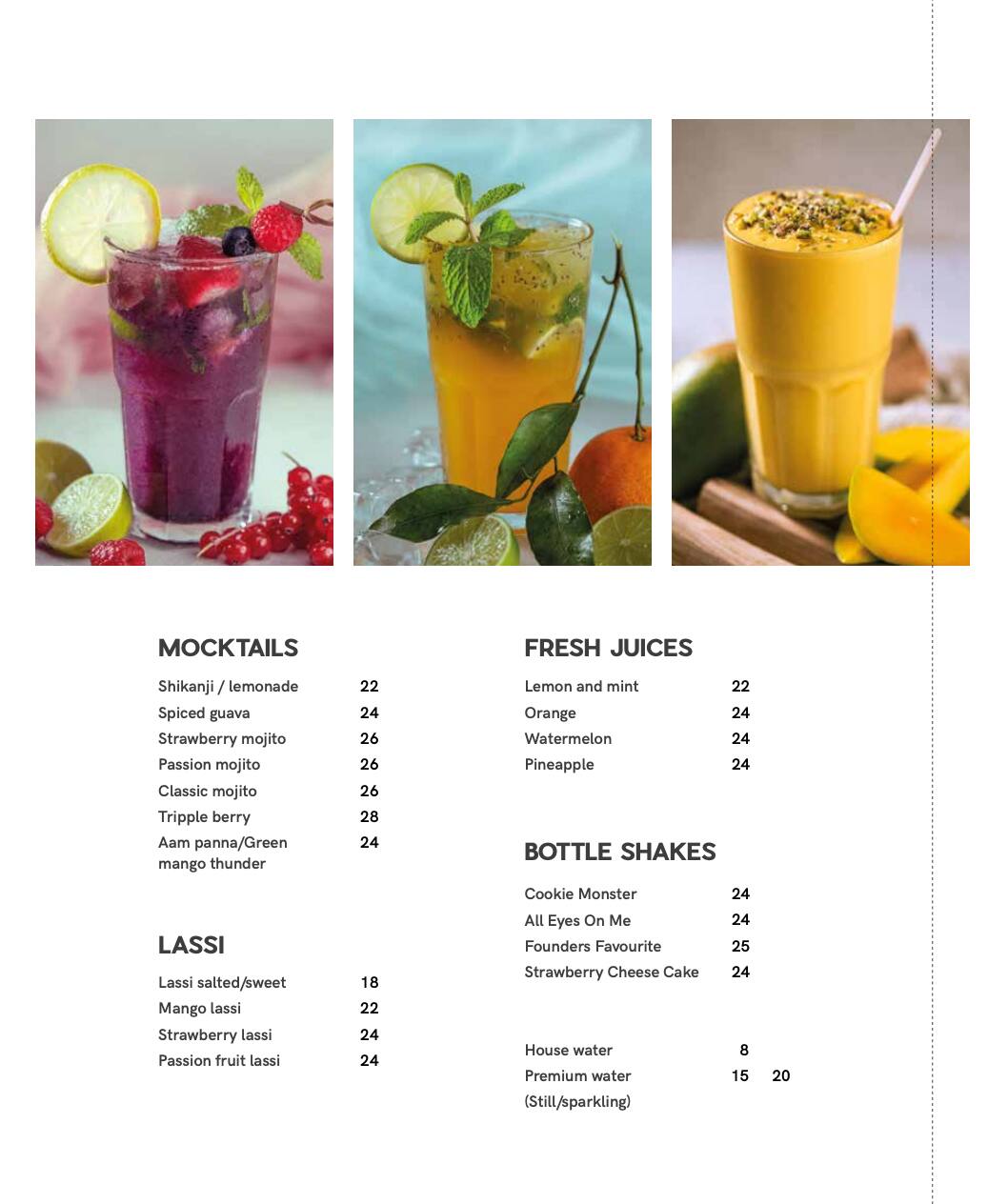 Menu at FiLLi Select - Al Zahia restaurant, Sharjah