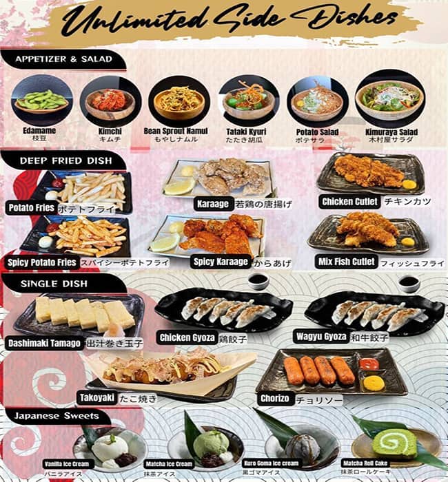 Menu of Kimura-Ya Authentic Japanese Restaurant - Sheraton Dubai Creek ...