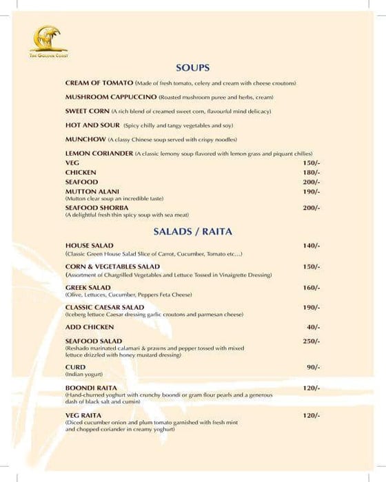 Menu of Maasa, Mundhwa, Pune
