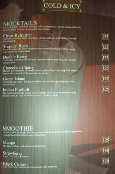 Menu at Coffee Cuppa Cafe, Bengaluru, Public Utility Building