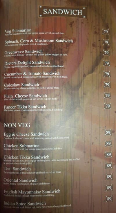 Menu at Coffee Cuppa Cafe, Bengaluru, Public Utility Building