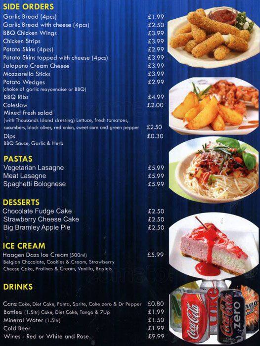 Menu at Pizza Bar One, Barnes, London, 193 Castelnau