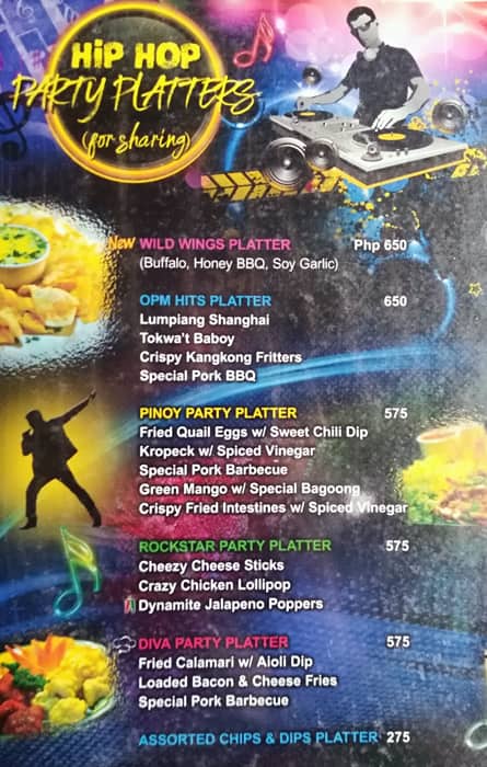 Menu at Centerstage Family KTV & RestoBar, Pasay