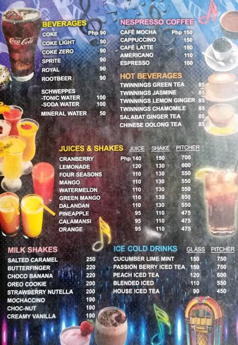 Menu at Centerstage Family KTV & RestoBar, Pasay