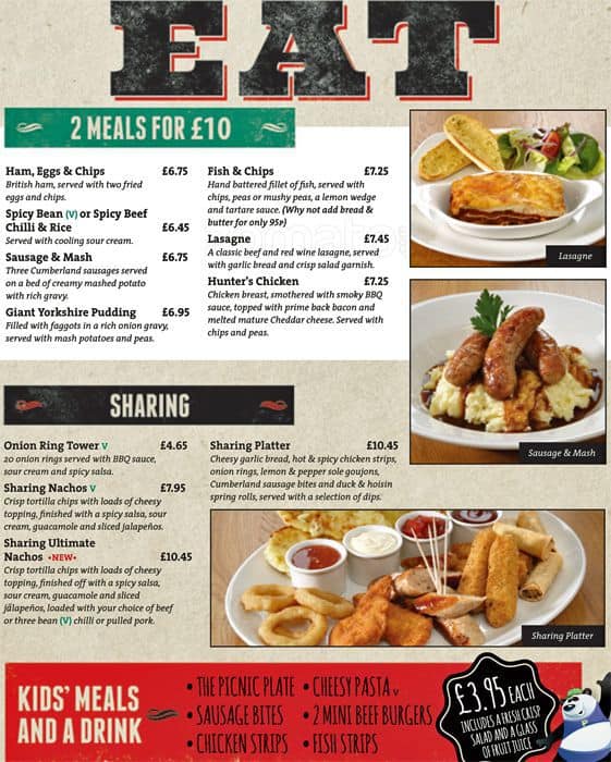 Menu at The Blue Vinny pub & bar, Puddletown