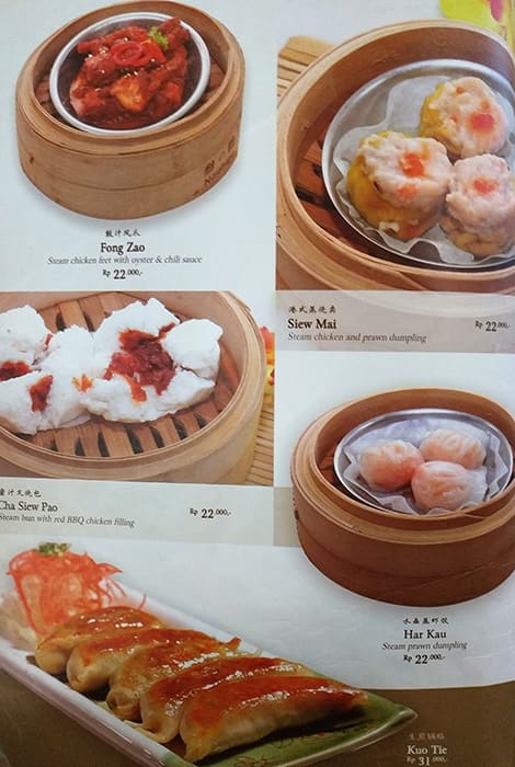 Menu at Eaton restaurant, Jakarta, One Belpark Mall