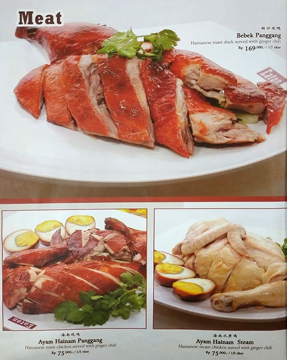 Menu at Eaton restaurant, Jakarta, One Belpark Mall