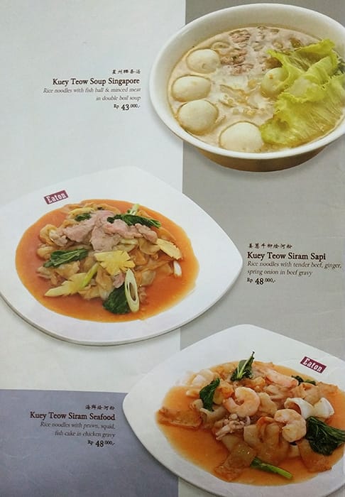 Menu at Eaton restaurant, Jakarta, Jl. TB Simatupang No.Town Square