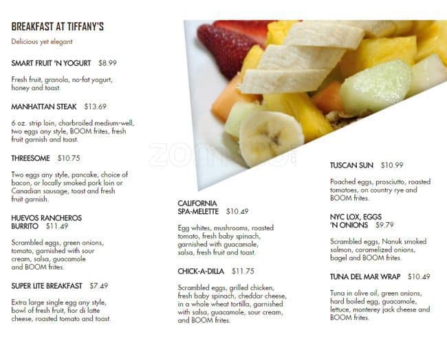 Menu at Boom Breakfast & Co restaurant, Toronto, St Clair Ave W