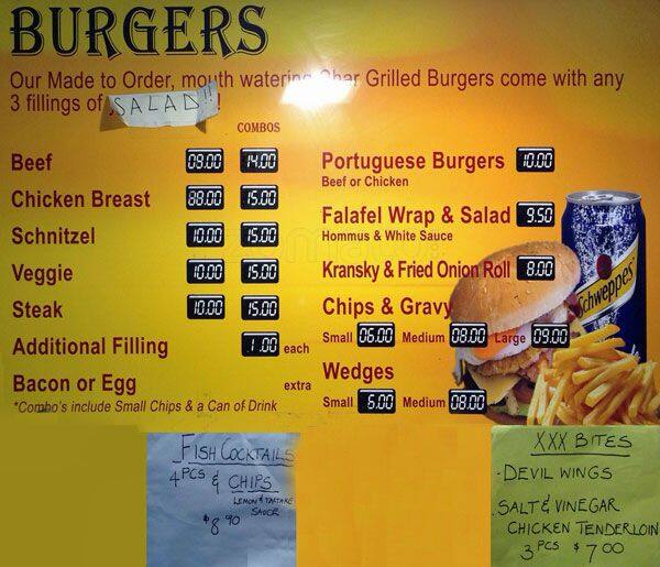 Menu at Taste Express restaurant, Vaucluse