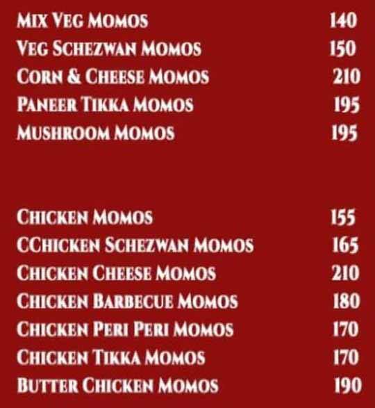 Menu of Samruddhi Momos, Dhanori, Pune