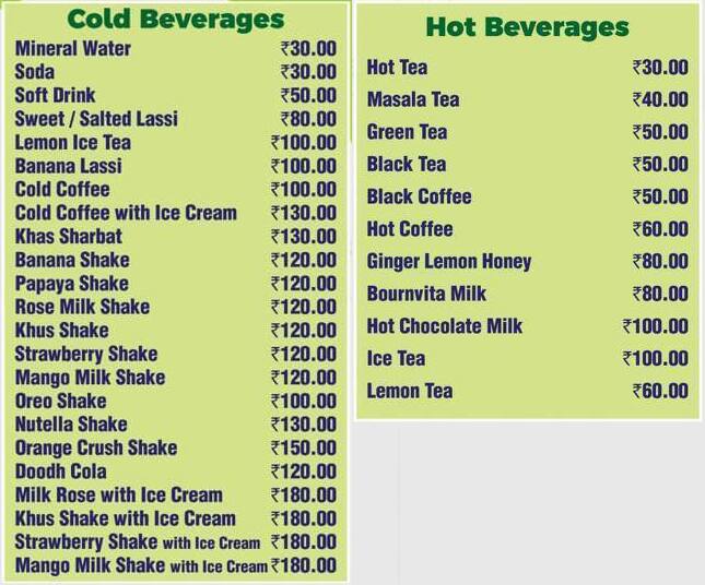Menu at Orchid Hotel And Hostel, Rishikesh