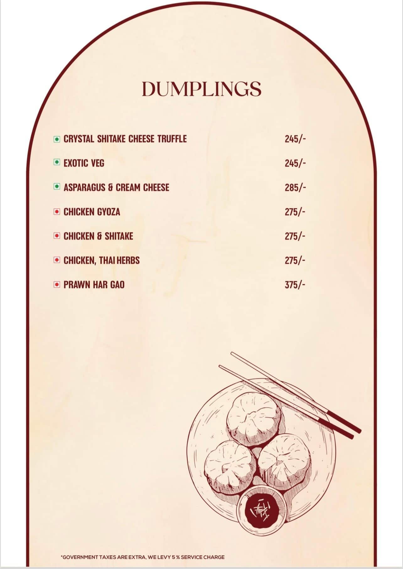 Menu of Cure The Culinary Bar, Jakhan, Dehradun