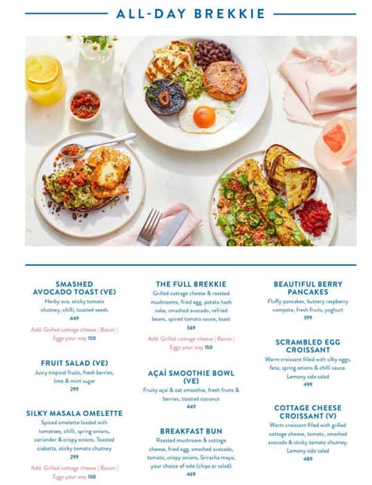 Menu of Jamie Oliver Kitchen Cafe, Bellandur, Bangalore